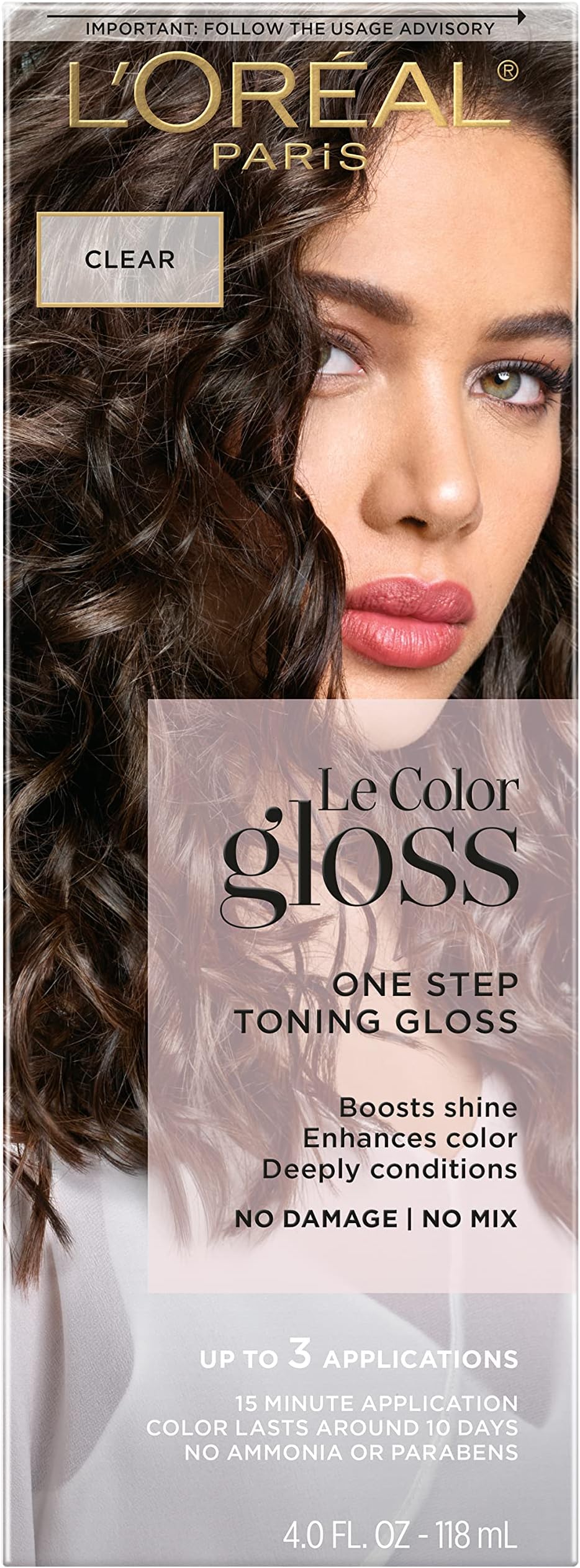 Amazon.com : L'Oreal Paris Le Color One Step Toning Hair Gloss, Clear ...