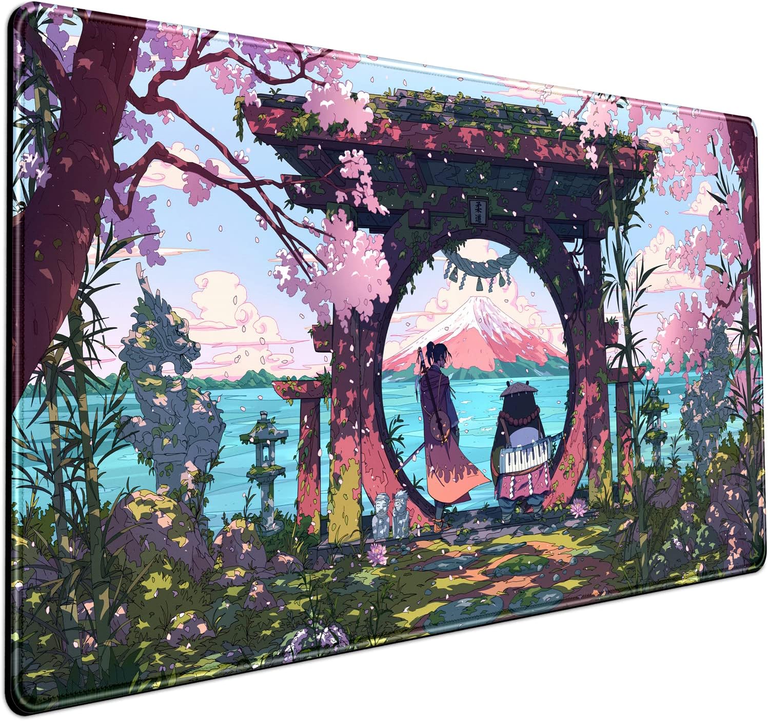 Amazon.com: Pink Japan Desk Pad Anime Gaming Green Mouse Pad Large ...