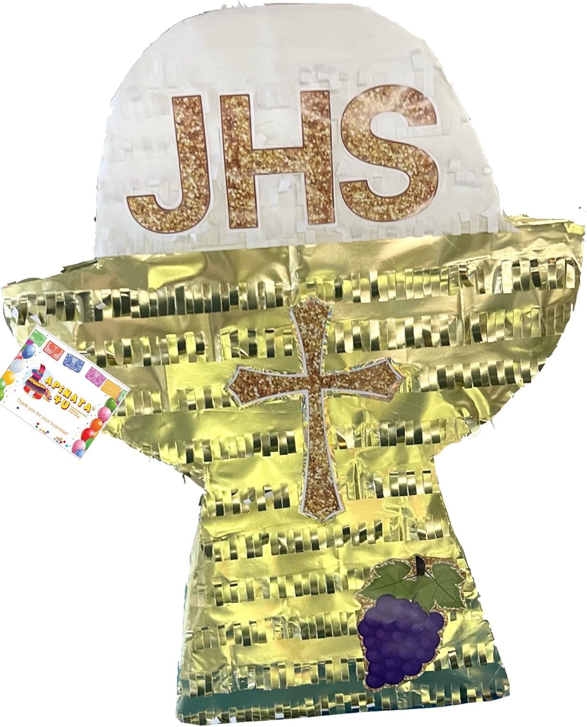 Amazon.com: APINATA4U Gold Chalice Pinata 20" Tall Baptism Religious ...