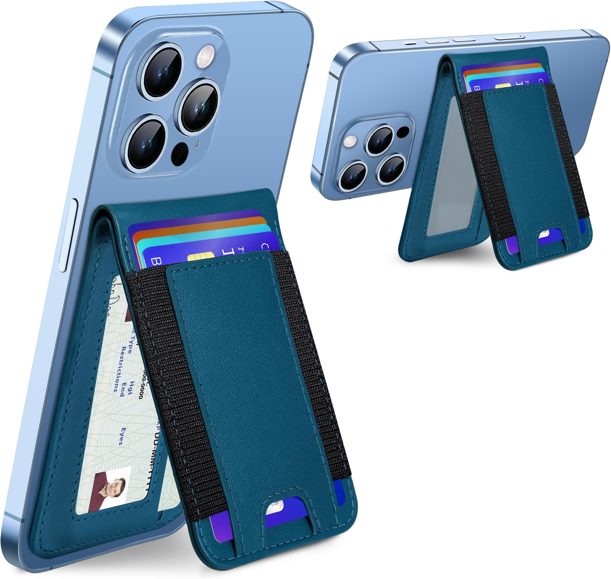 Amazon.com: Miroddi for MagSafe Wallet, Upgraded Magnetic Phone Wallet with Adjustable Stand ...