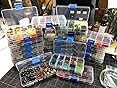 Amazon.com: 5 Pack of Small Plastic Storage Boxes with Removable Dividers