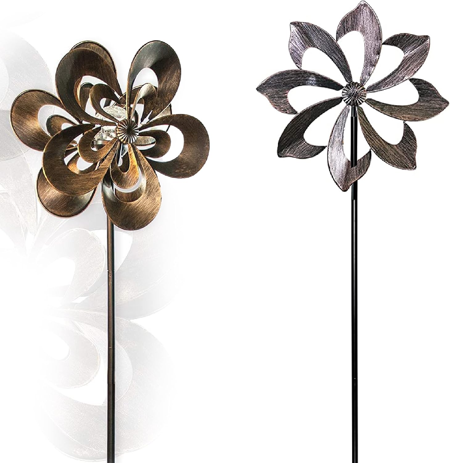 Amazon.com: SteadyDoggie Solar Wind Spinner Magnolia Multi-Color ...