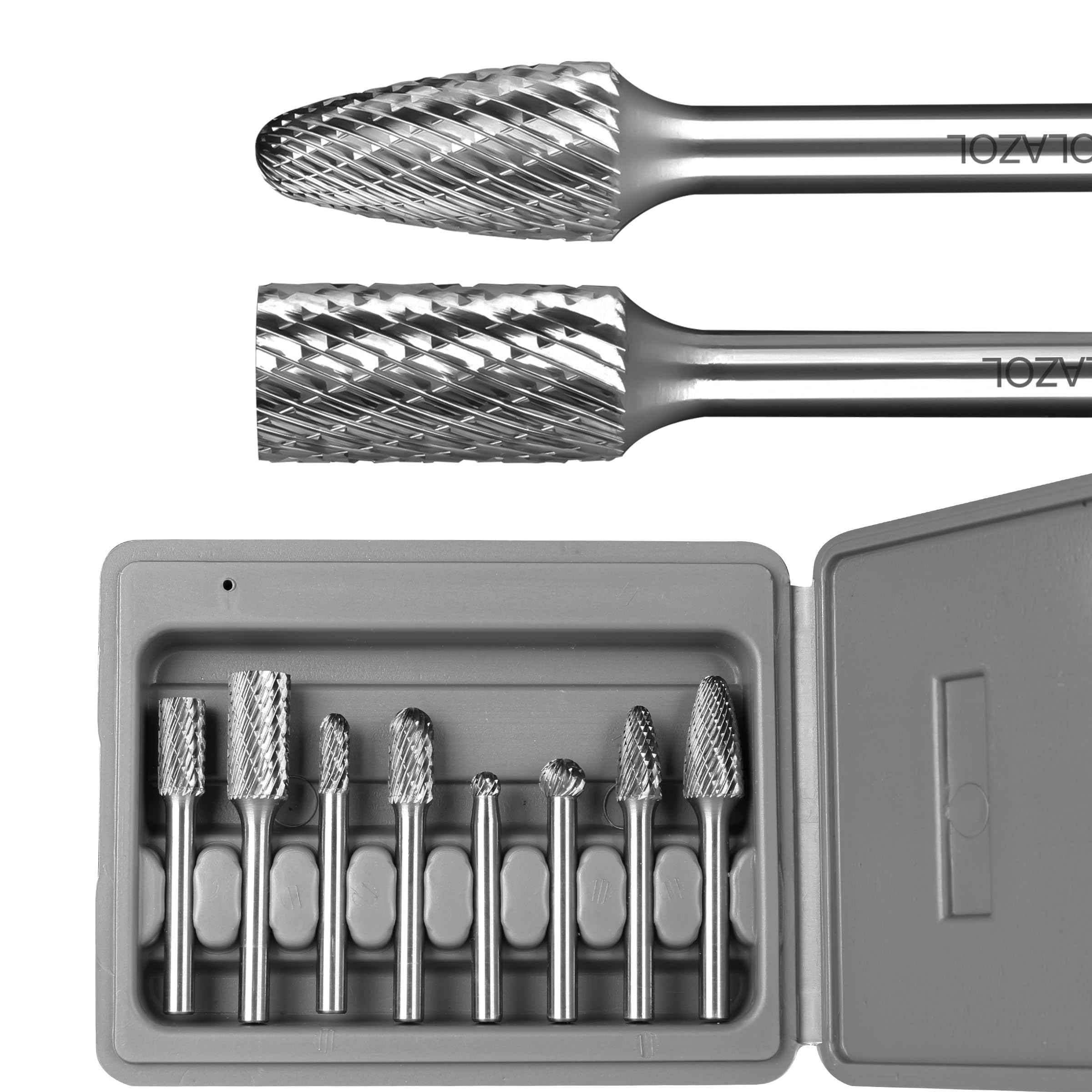 Snapklik.com : OLAZOL Carbide Burr Set 8pcs Die Grinder Bits 1/4"(6 ...