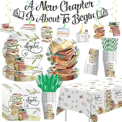 Amazon.com: Owelleny Book Theme Party Decorations Supplies, A New ...