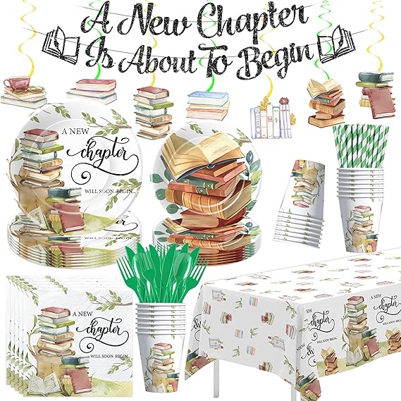 Amazon.com: Owelleny Book Theme Party Decorations Supplies, A New ...