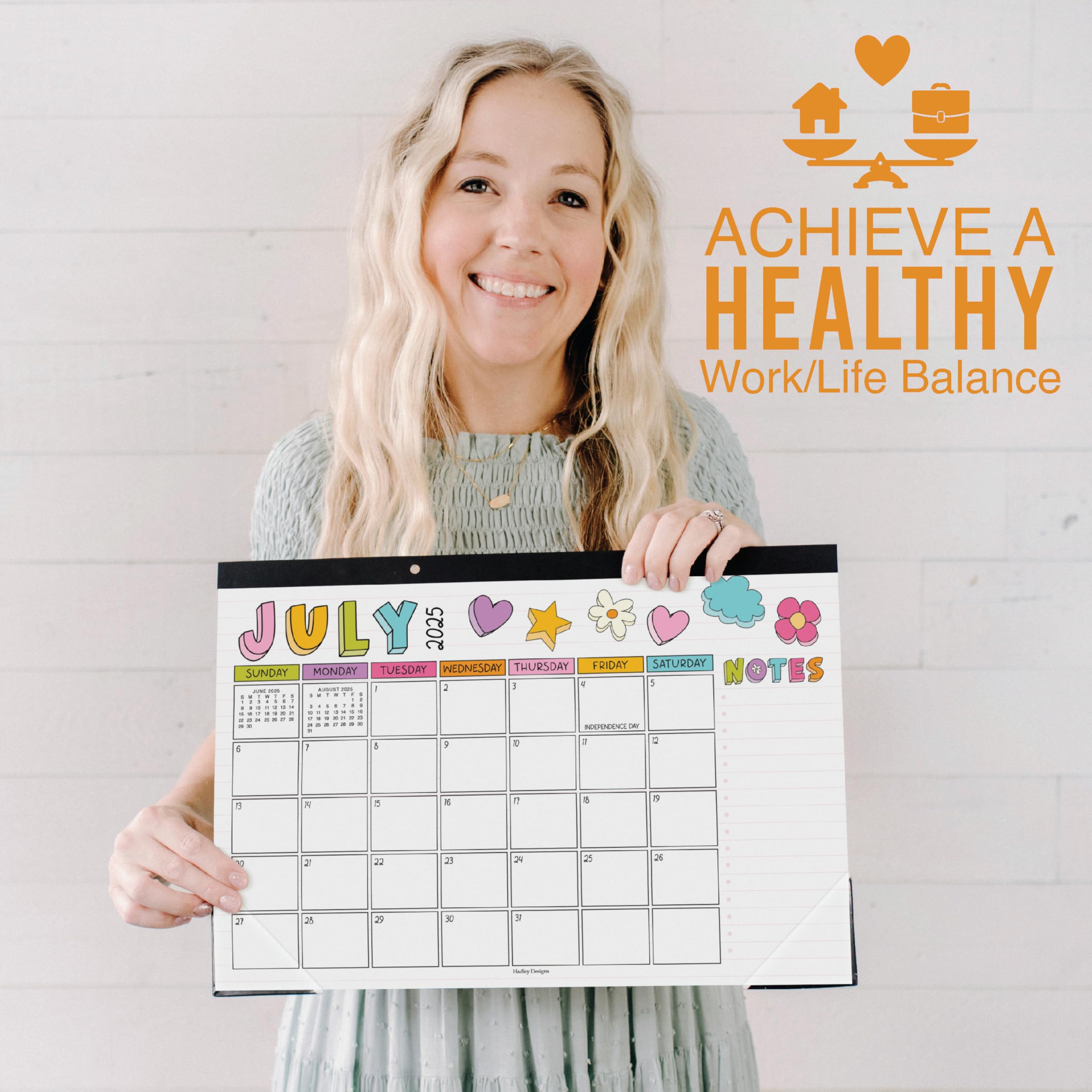 Snapklik.com : Hadley Designs Teacher Desk Calendar 2025-2026 18-Month ...