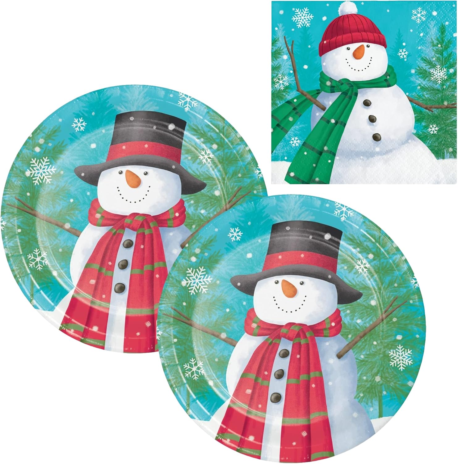 Amazon.com: Party Creations Winter Snowman Party Supply Pack | Bundle ...