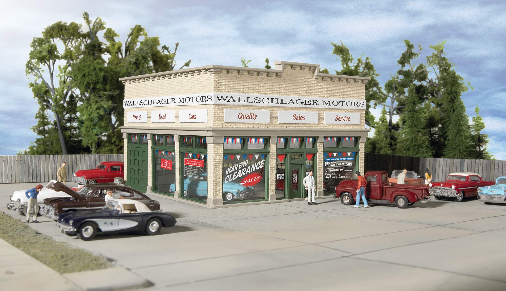 Amazon.com: Walthers Trainline HO Scale Wallschlager Motors Building, 8 ...