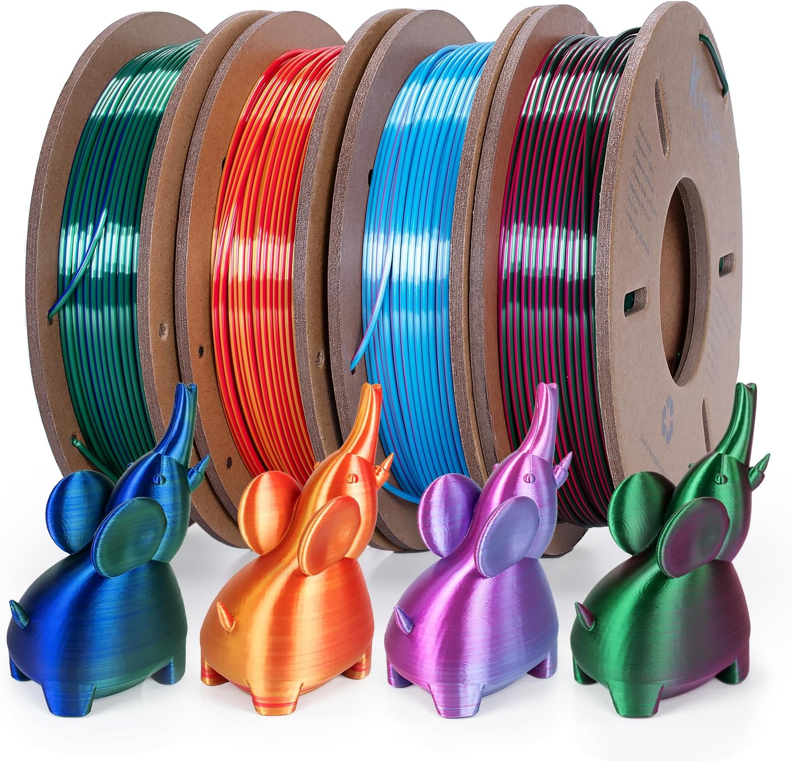 Amazon.com: RAMBERY 3D Printer Filament Silk PLA Filament 1.75mm Silver ...