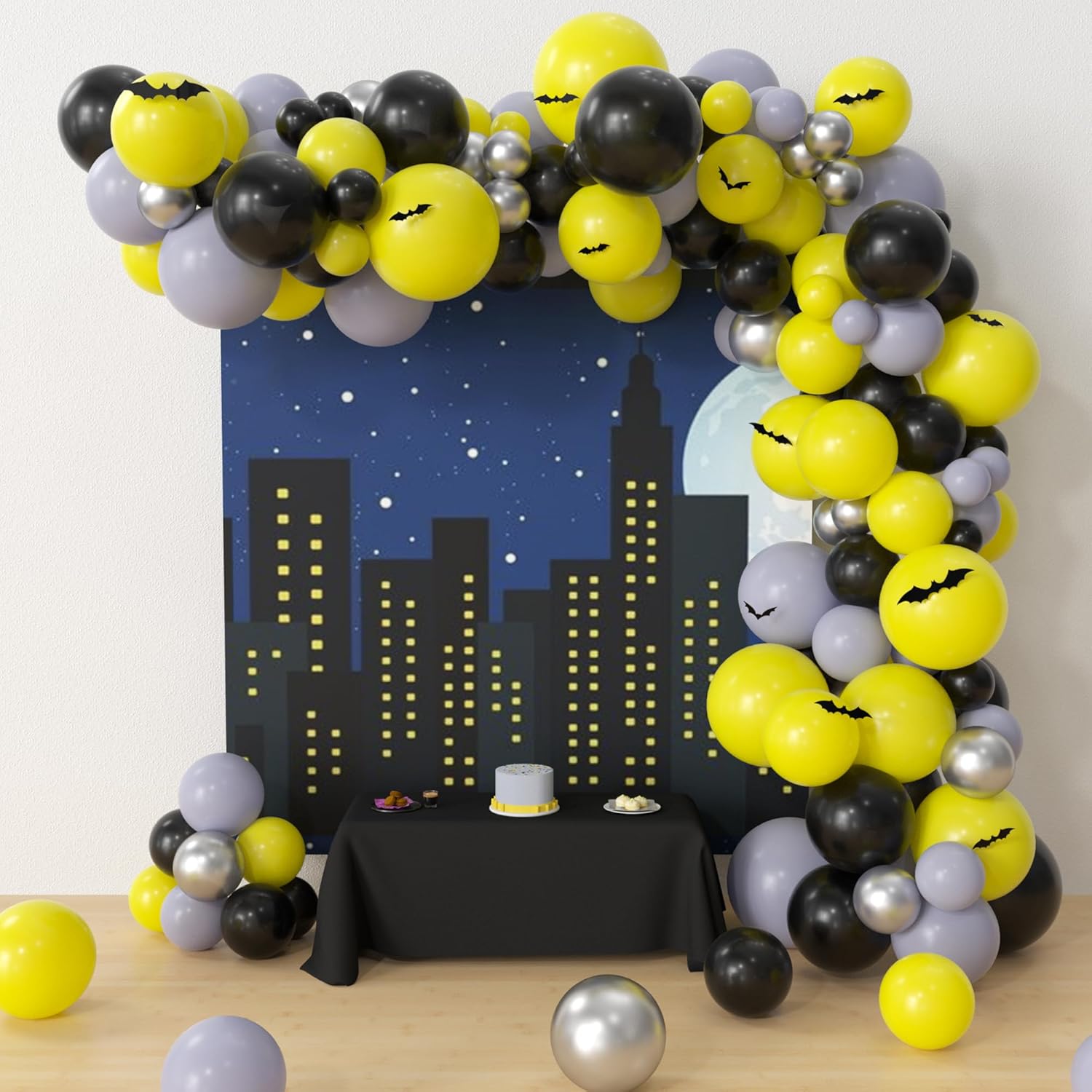 Amazon.com: Pornuga Bat Superhero Party Decorations Balloon Garland ...