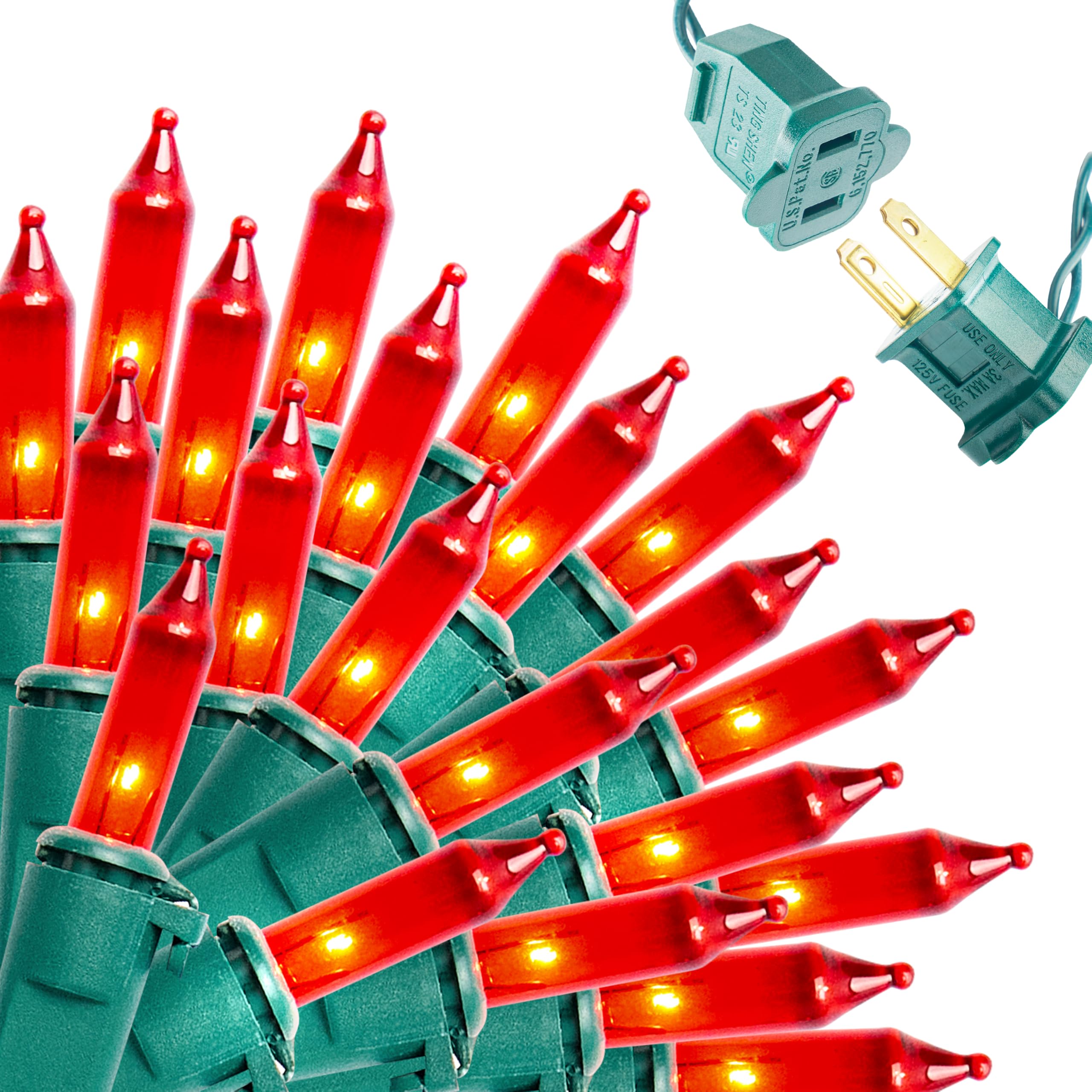 Joiedomi Red Christmas String Lights,100 Count 21.4FT Christmas Fairy ...