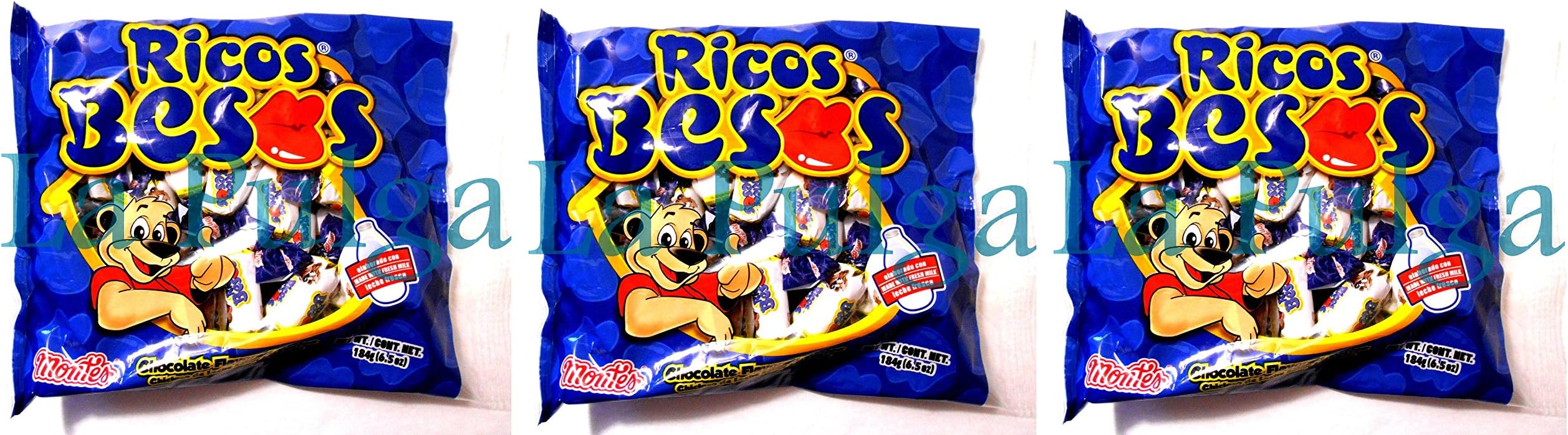 Amazon.com : 3 - Montes Ricos Besos Chocolate Flavor Toffees Mexican ...