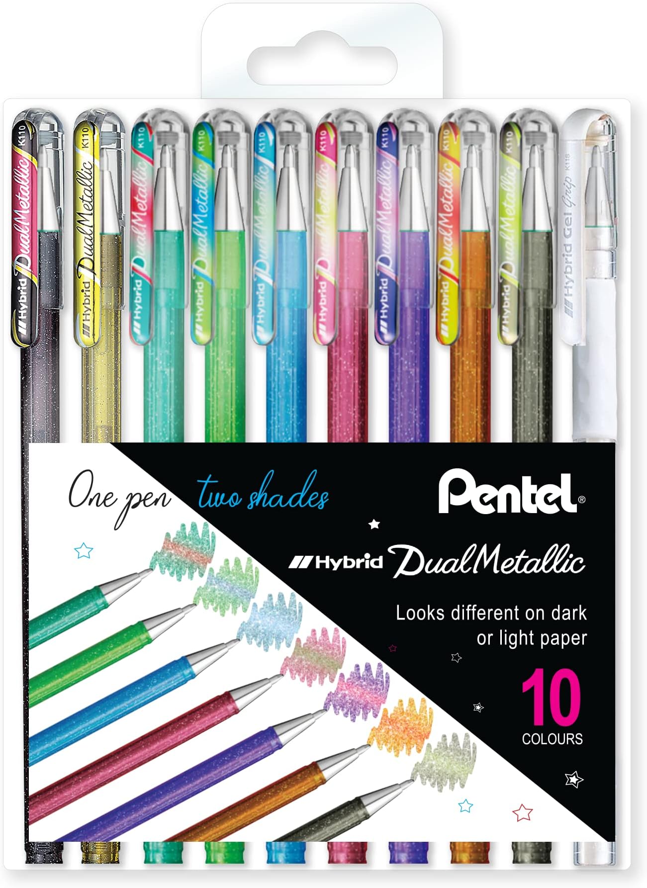 Pentel Mattehop Gel Pen 1.0mm Broad Nib Original Collection 8 Assorted ...