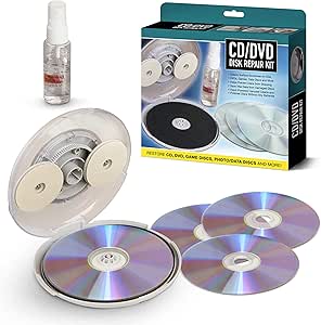 Amazon.com: Kit de reparación de DVD CD con solución de limpieza ...
