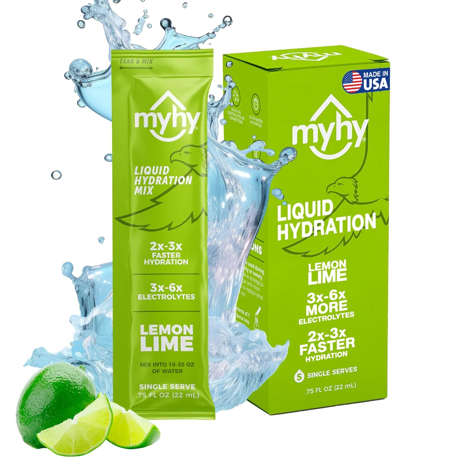 Amazon.com: MyHy Liquid Hydration Packets, Electrolyte Drink Mix for ...