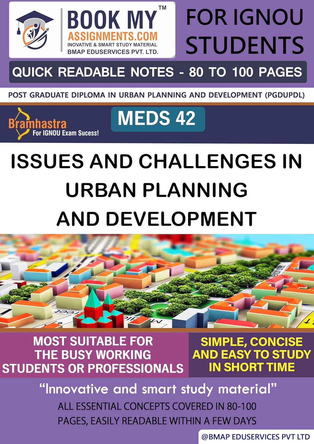Buy IGNOU MEDS 42 Issues and Challenges in Urban Planning and Development Study Guide for IGNOU ...