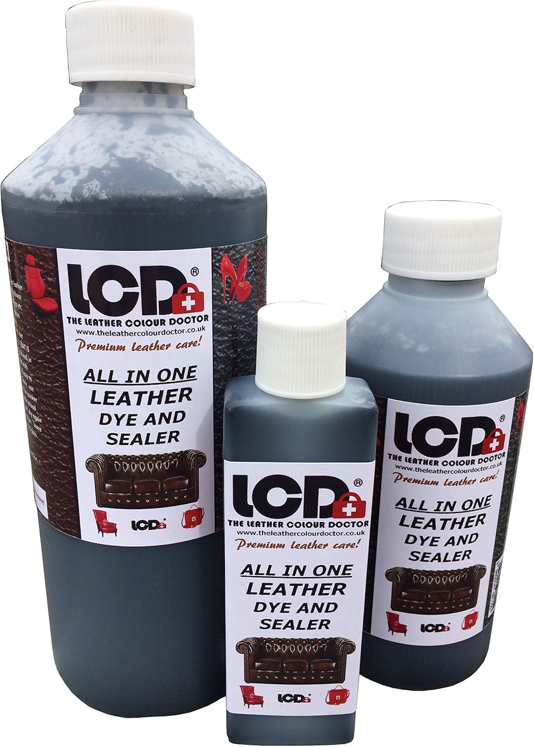 Leather colourant Stain-dye, All in one Leather Re-Colour, Re-Finish ...
