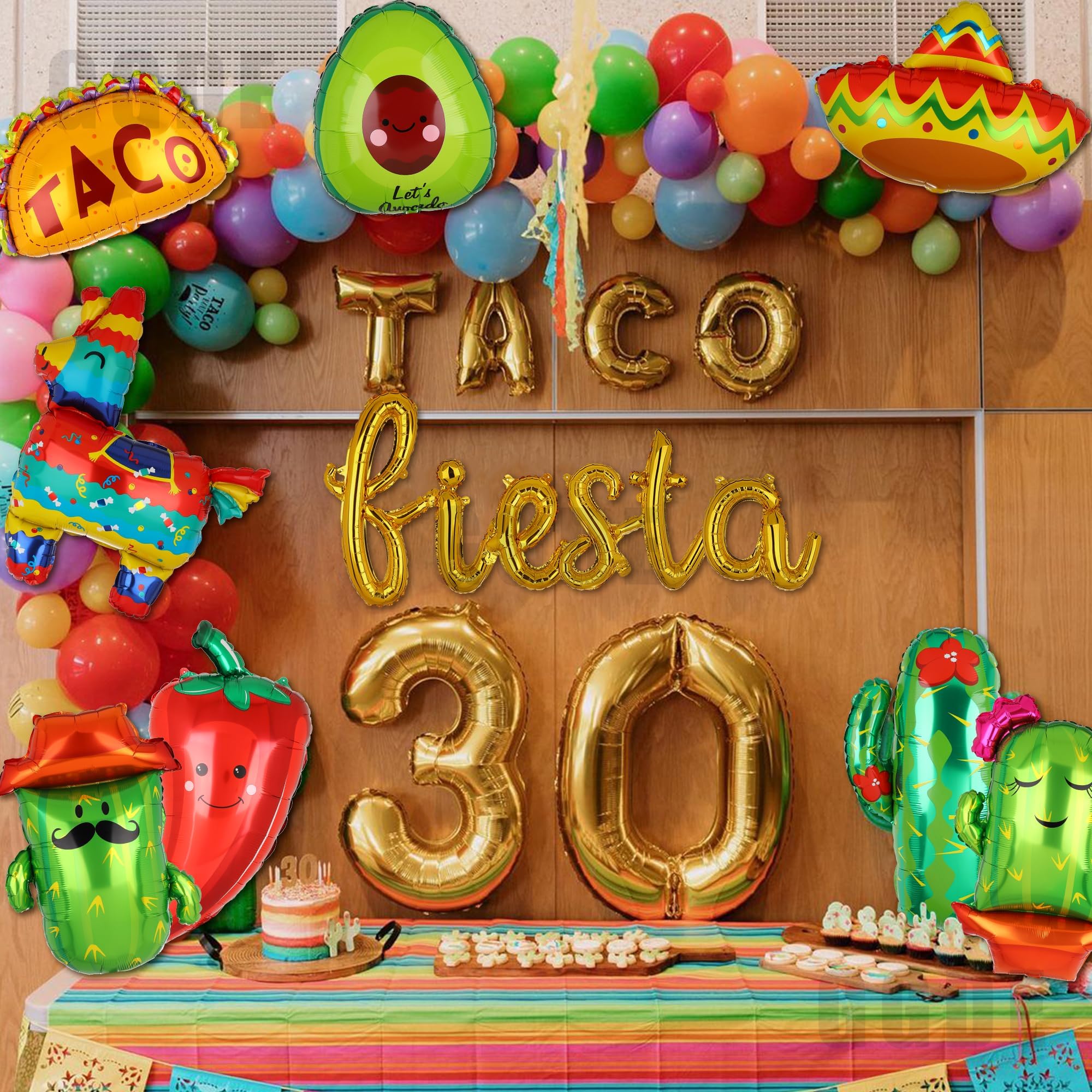 Snapklik.com : Mexican Party Decor Fiesta Balloons Taco Llama Cactus ...