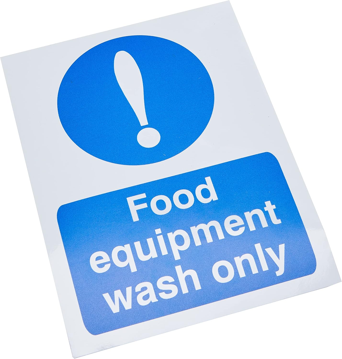 Seco Food Equipment Wash Only Sign, 150mm x 200mm - Self Adhesive Vinyl ...
