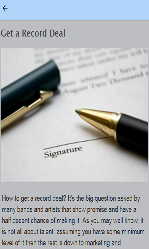 How To Get A Record Deal - App on Amazon Appstore