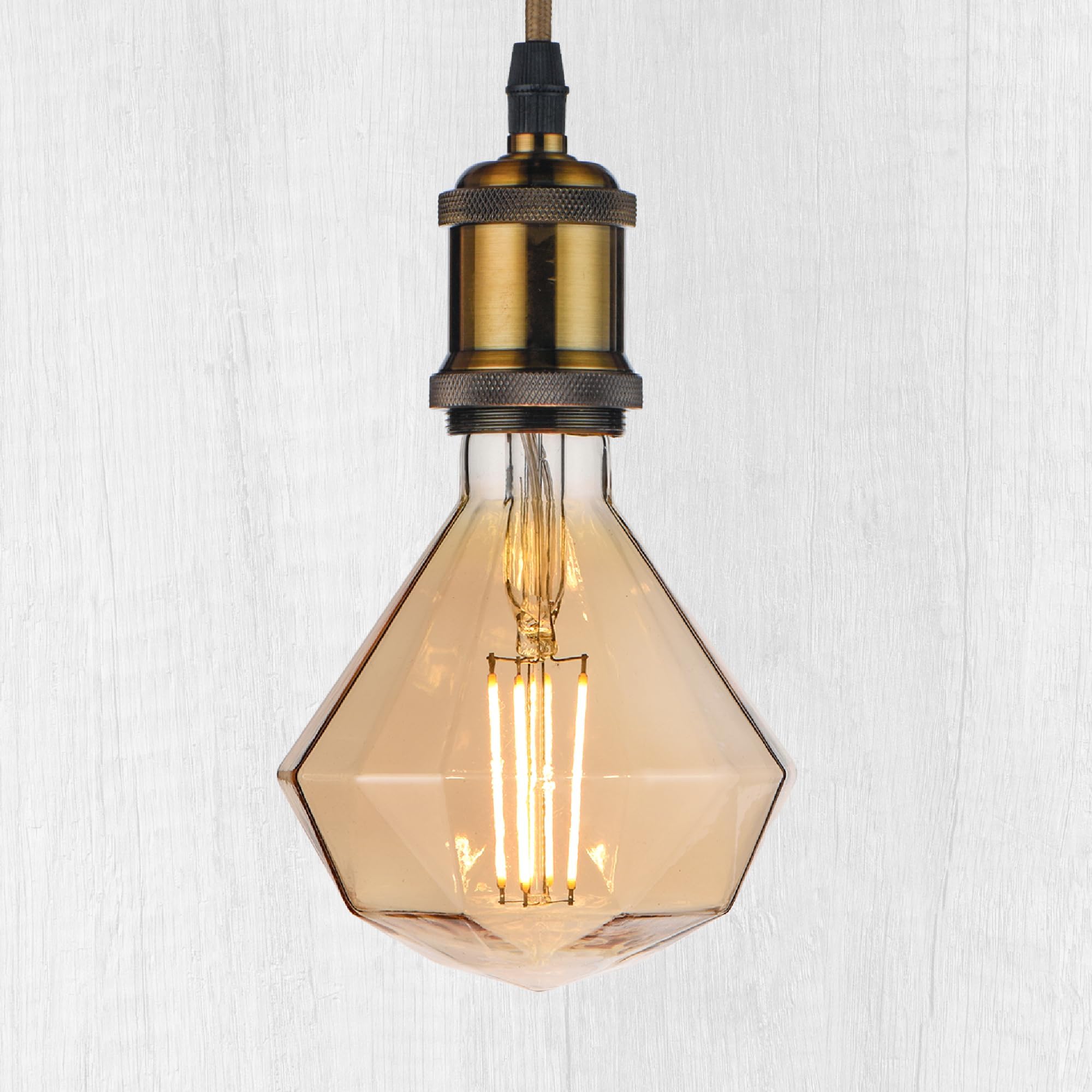 WHFIALUX Large Decorative LED Light Bulbs, Vintage Edison Diamond ...