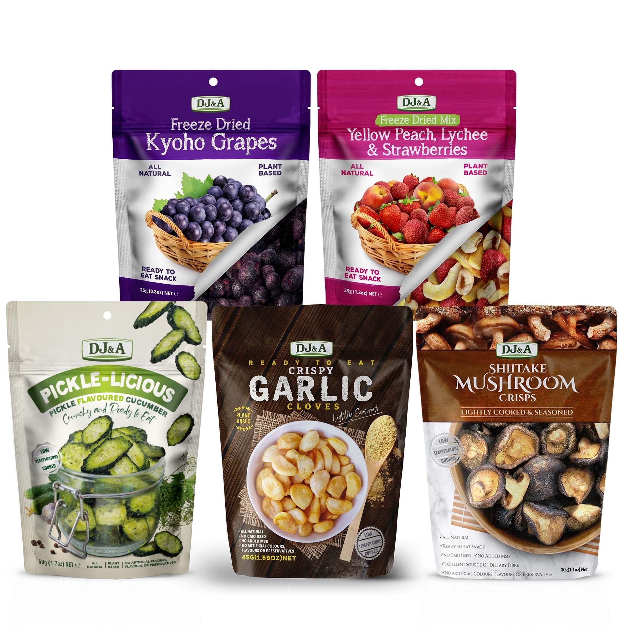 DJ&A Freeze Dried Fruit & Veggie Crisp Variety Mix - Pack of 5 : Amazon ...