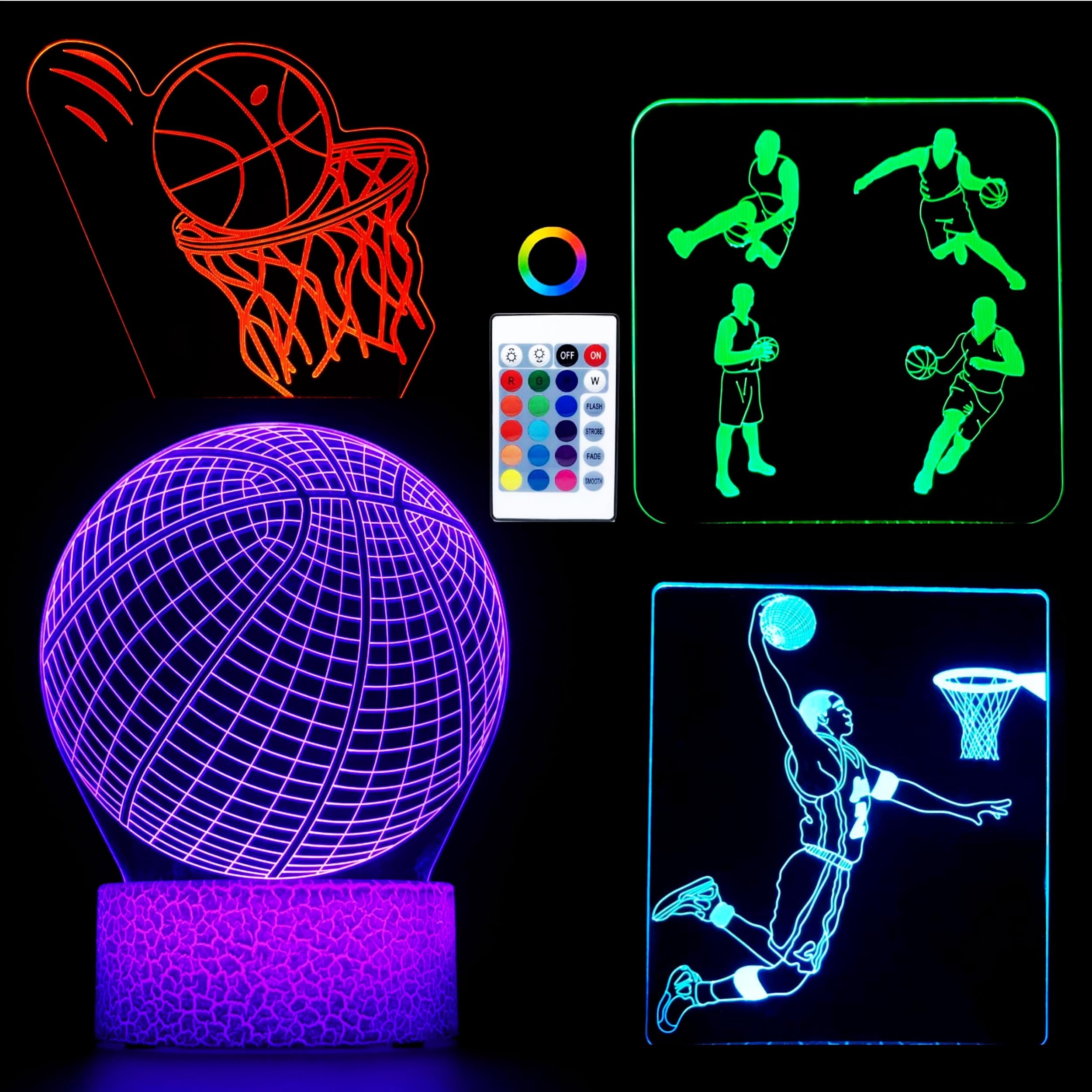 XIEHE 3D Illusion LED Night Light,7 Colors Gradual Changing Touch ...
