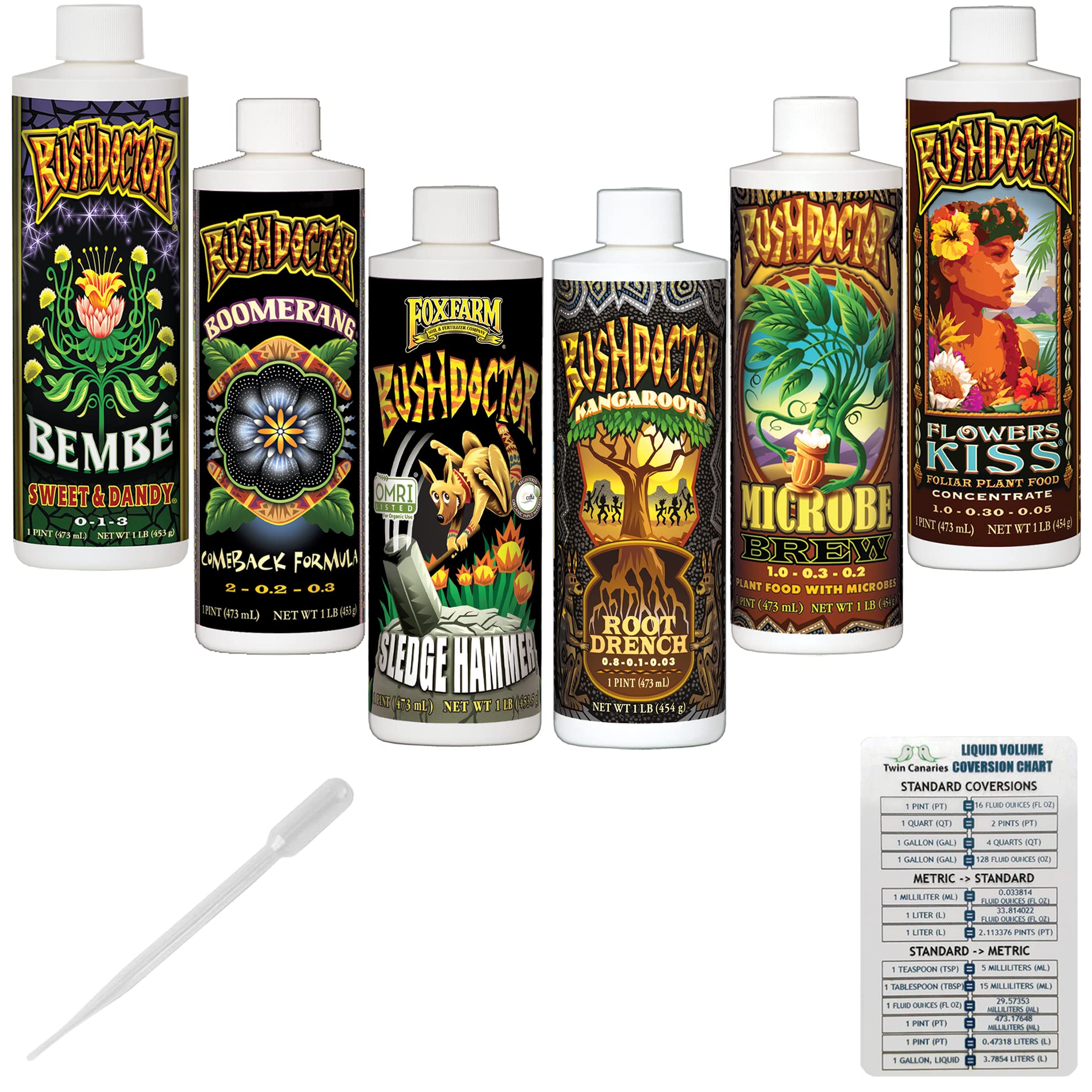 Buy FoxFarm BushDoctor Liquid ent Formula: Kangaroots, Microbe Brew ...