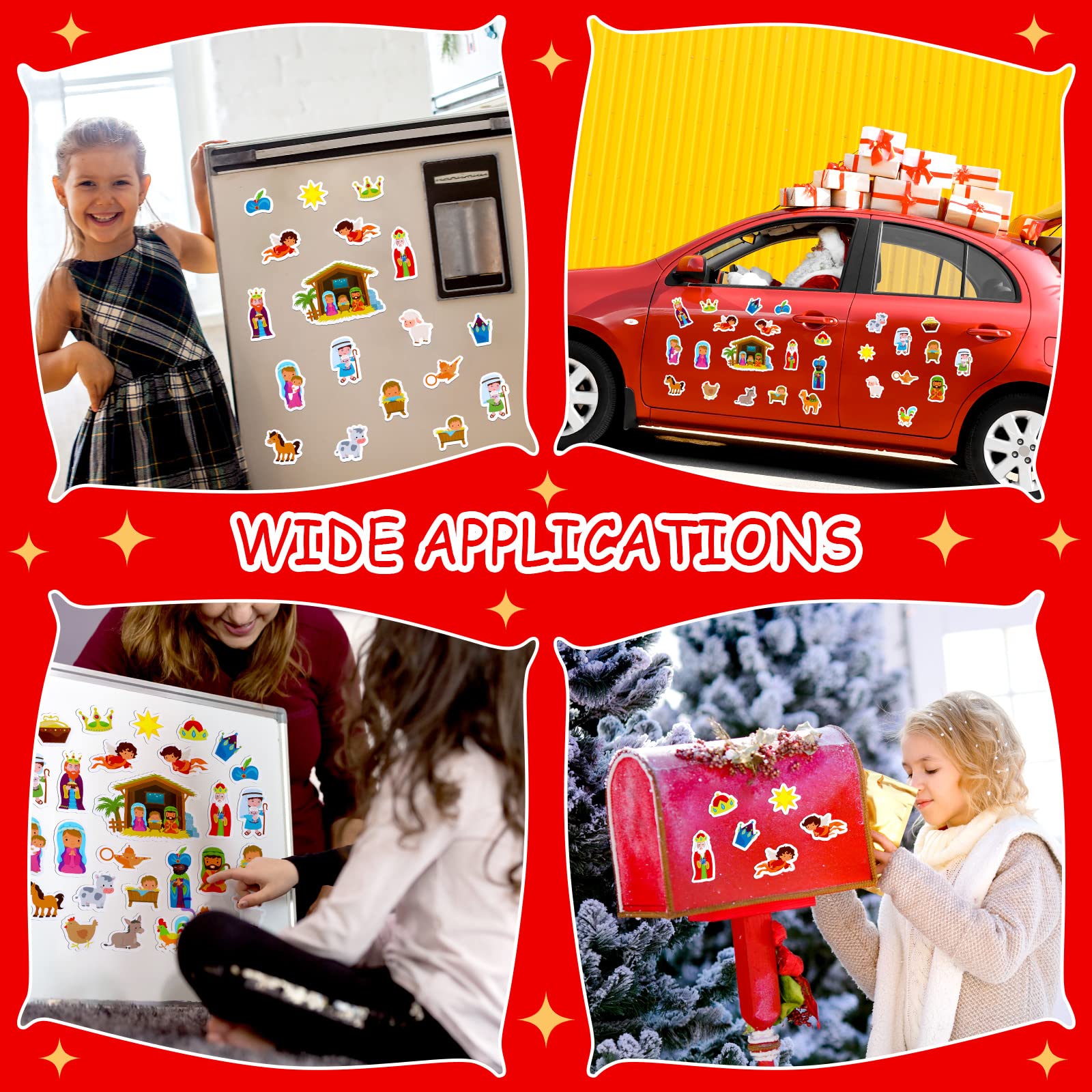 Snapklik.com : Kigeli 27 Pieces Nativity Magnet Sets Religious Manger ...