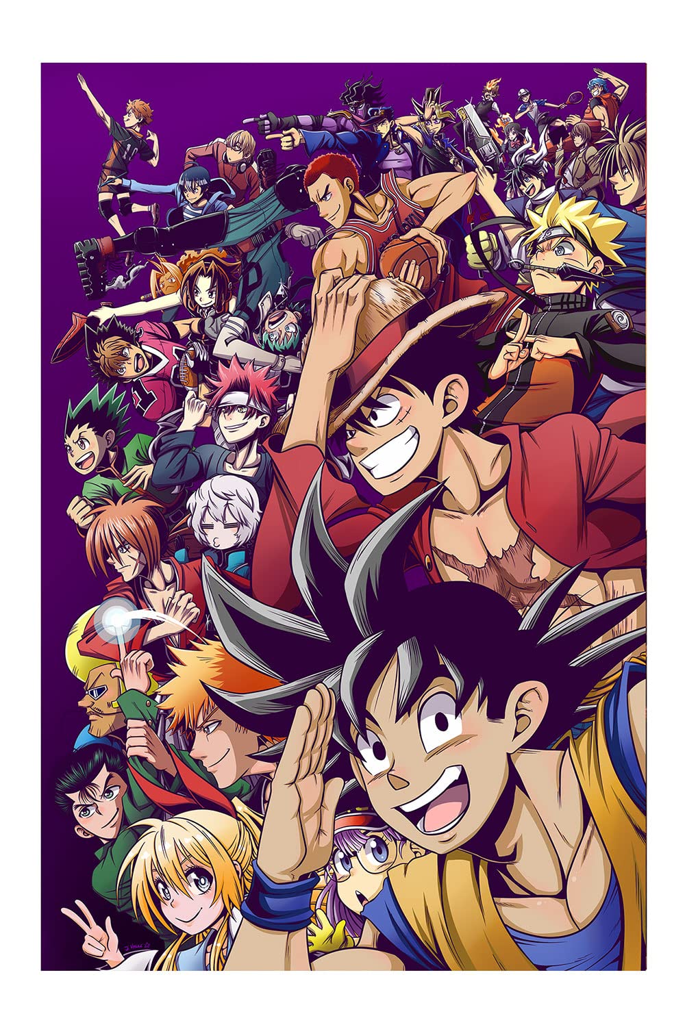 Debubo Sakuragi Hanamichi Uzumaki Son Goku Luffy Leading Characters In ...