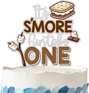 Amazon.com: It’s S’more Fun To Be One Birthday Cake Topper - Glitter It ...