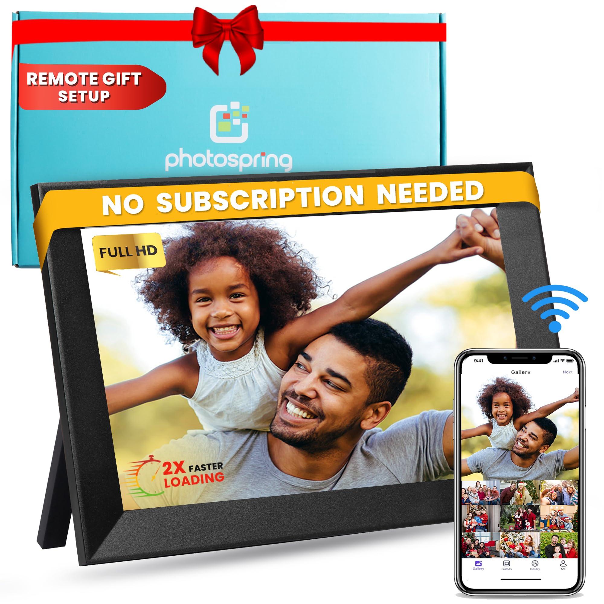 Amazon.com : PhotoSpringㅤ Lite 10in WiFi Digital Picture Frame | Send ...