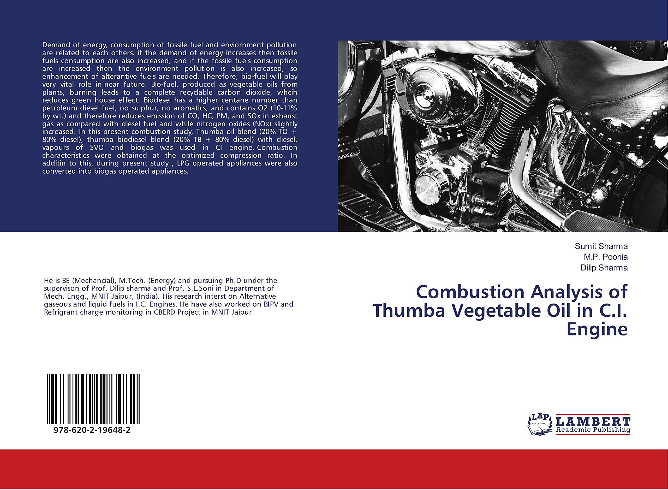 Combustion Analysis of Thumba Vegetable Oil in C.I. Engine : Amazon.in ...