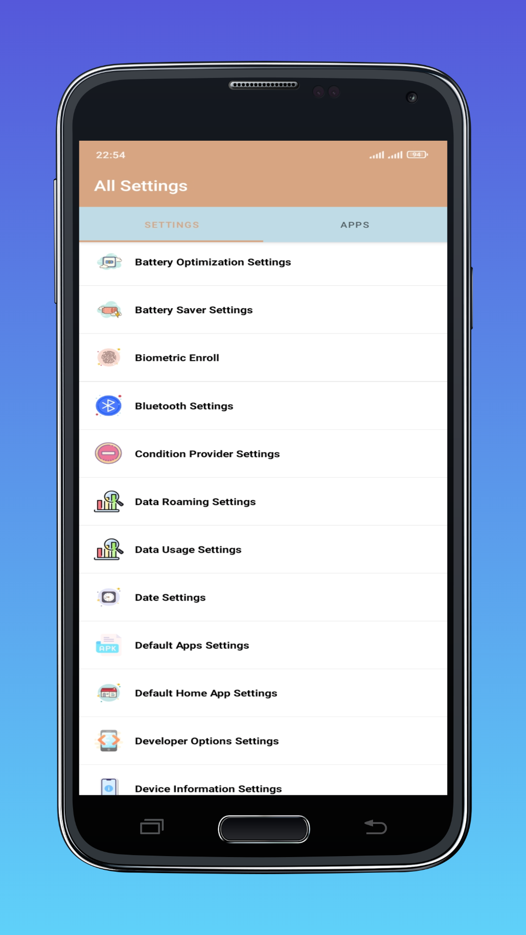 All settings - App on Amazon Appstore