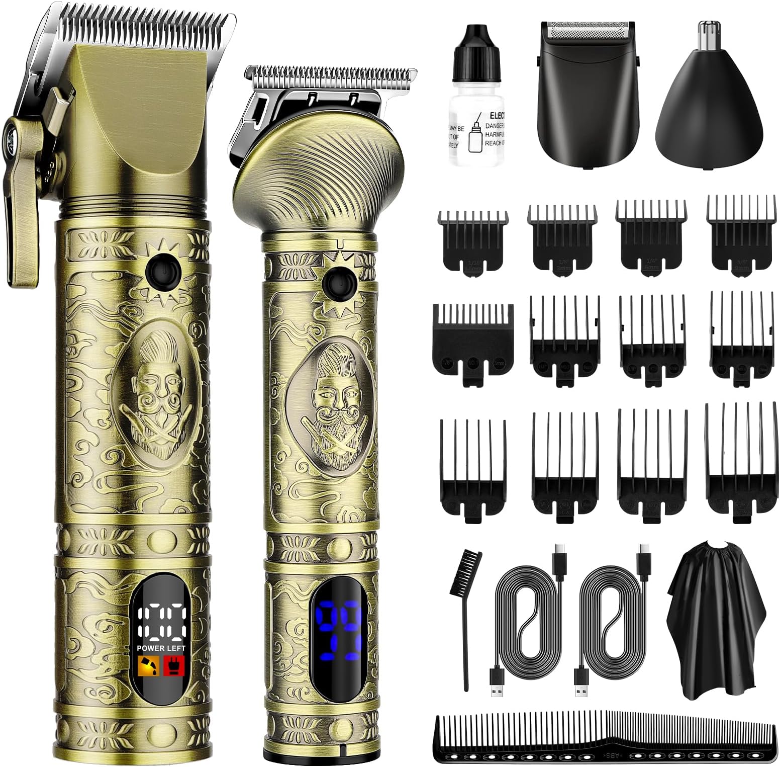 Amazon.com: HIENA PRO Professional Hair Clipper Set for Men, Cordless ...