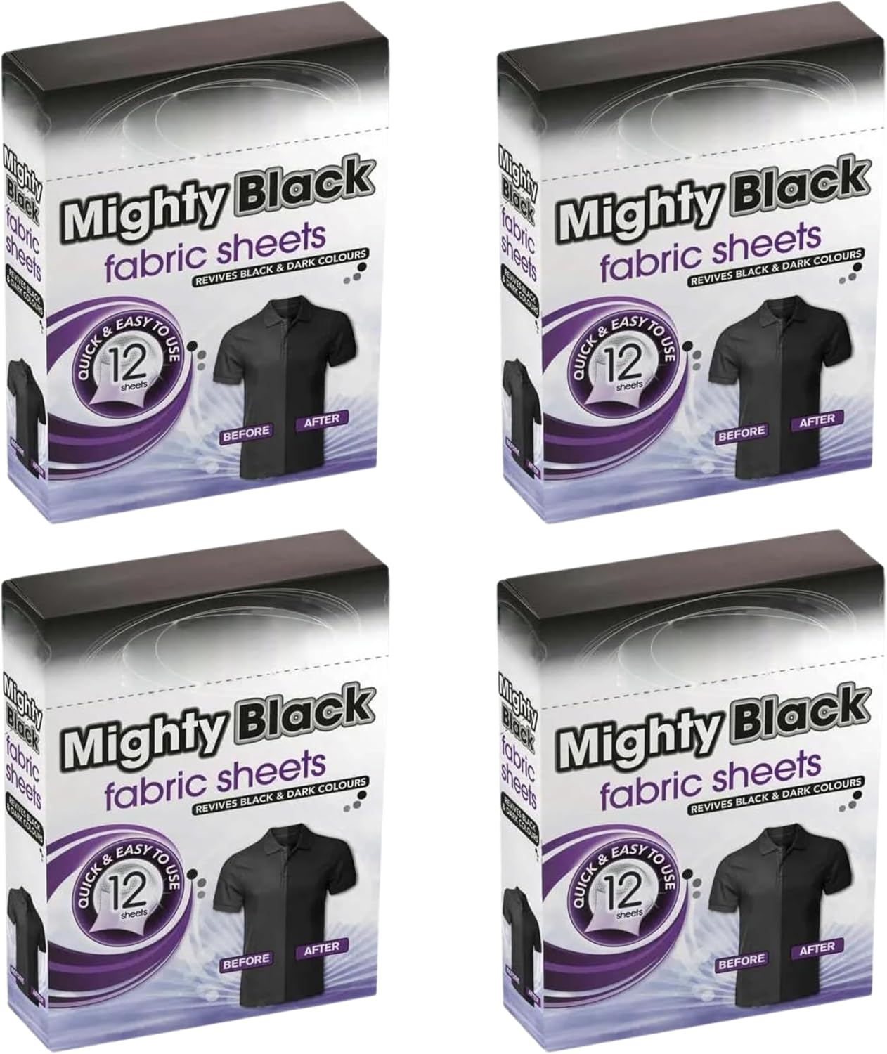 Amazon.com: 4 Pack Bundle - Swirl Mighty Black Fabric Sheets (4x 12 ...