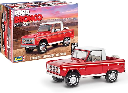 Amazon.com: Revell 14544 Ford Bronco Half Cab 1:25 Scale 140-Piece ...