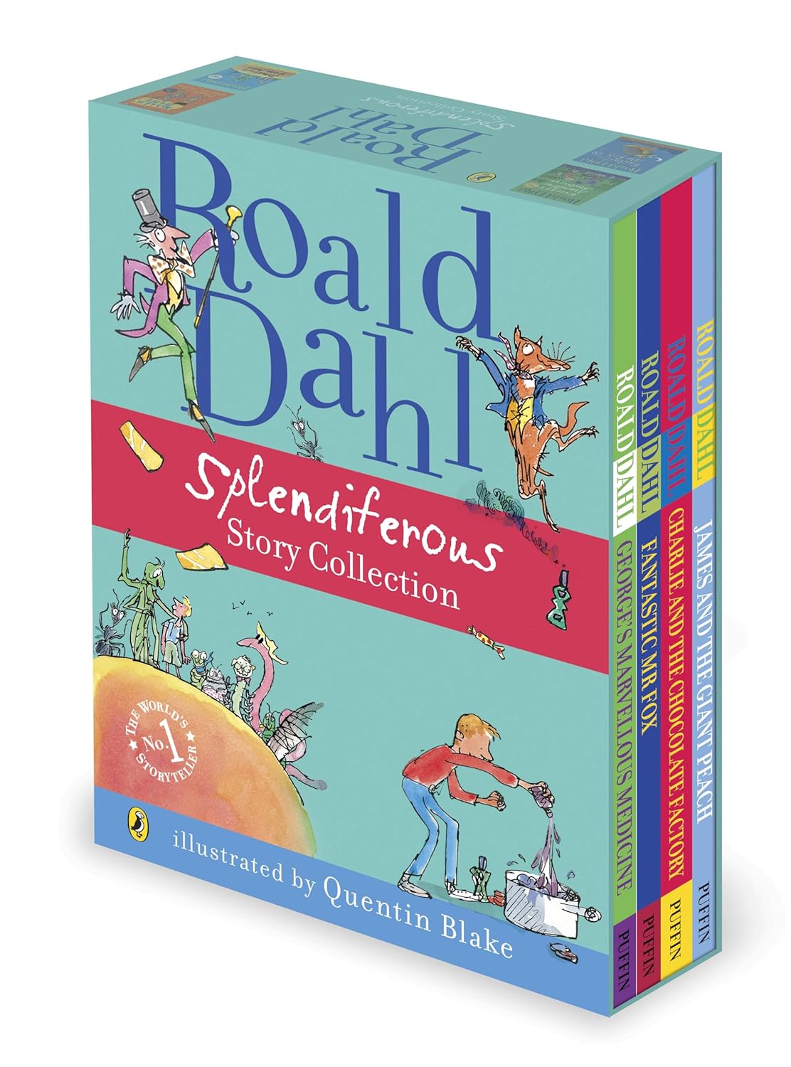 Amazon.com: Roald Dahl Splendiferous Story Collection Boxed Set: 4 ...
