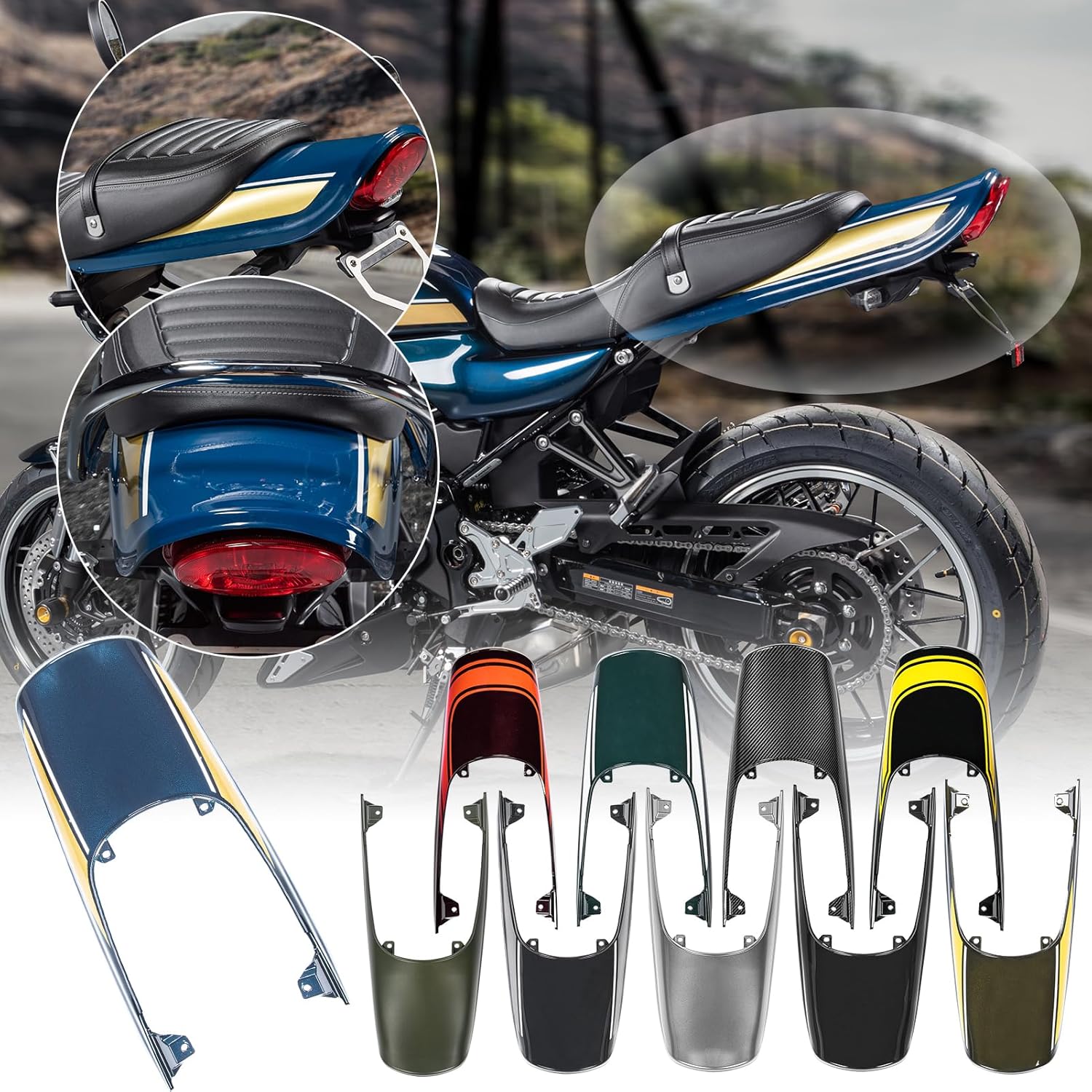 Amazon.com: Lorababer Motorcycle Rear Passenger Seat Extender Frame ...