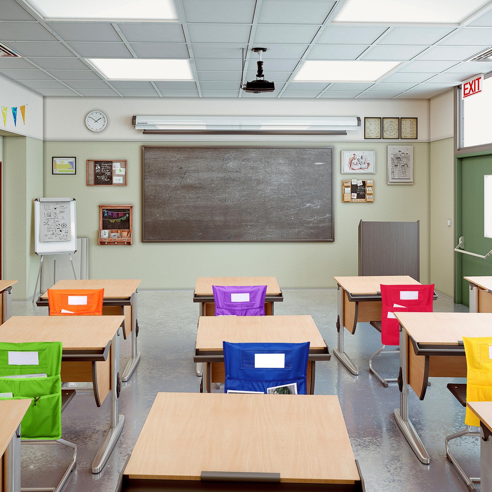 Snapklik.com : Windyun Classroom Chair Pockets Student Seat Storage ...