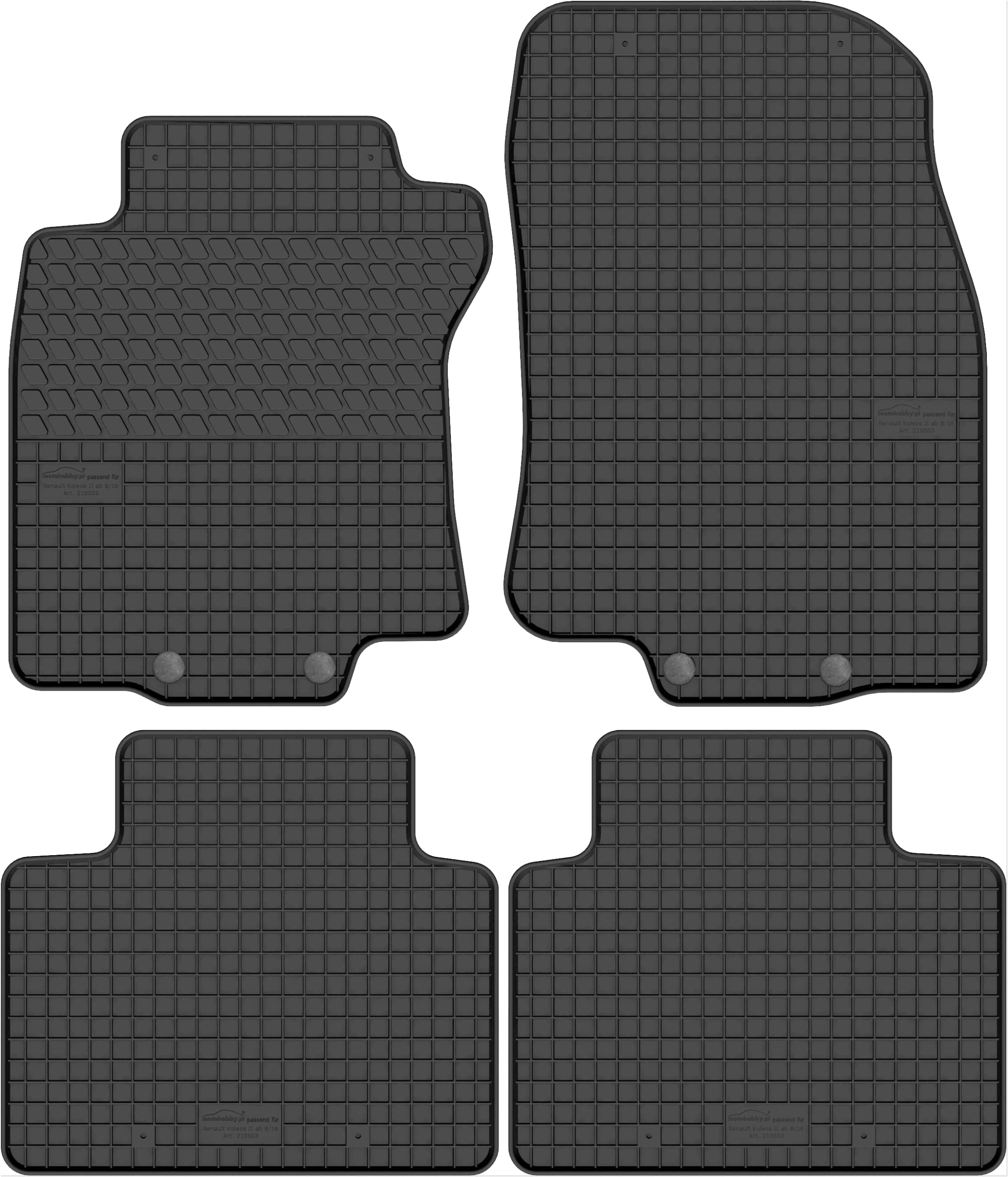 Gummimatten Gummi Fußmatten Satz für Iveco Daily III/IV/V/VI (ab 1999 ...