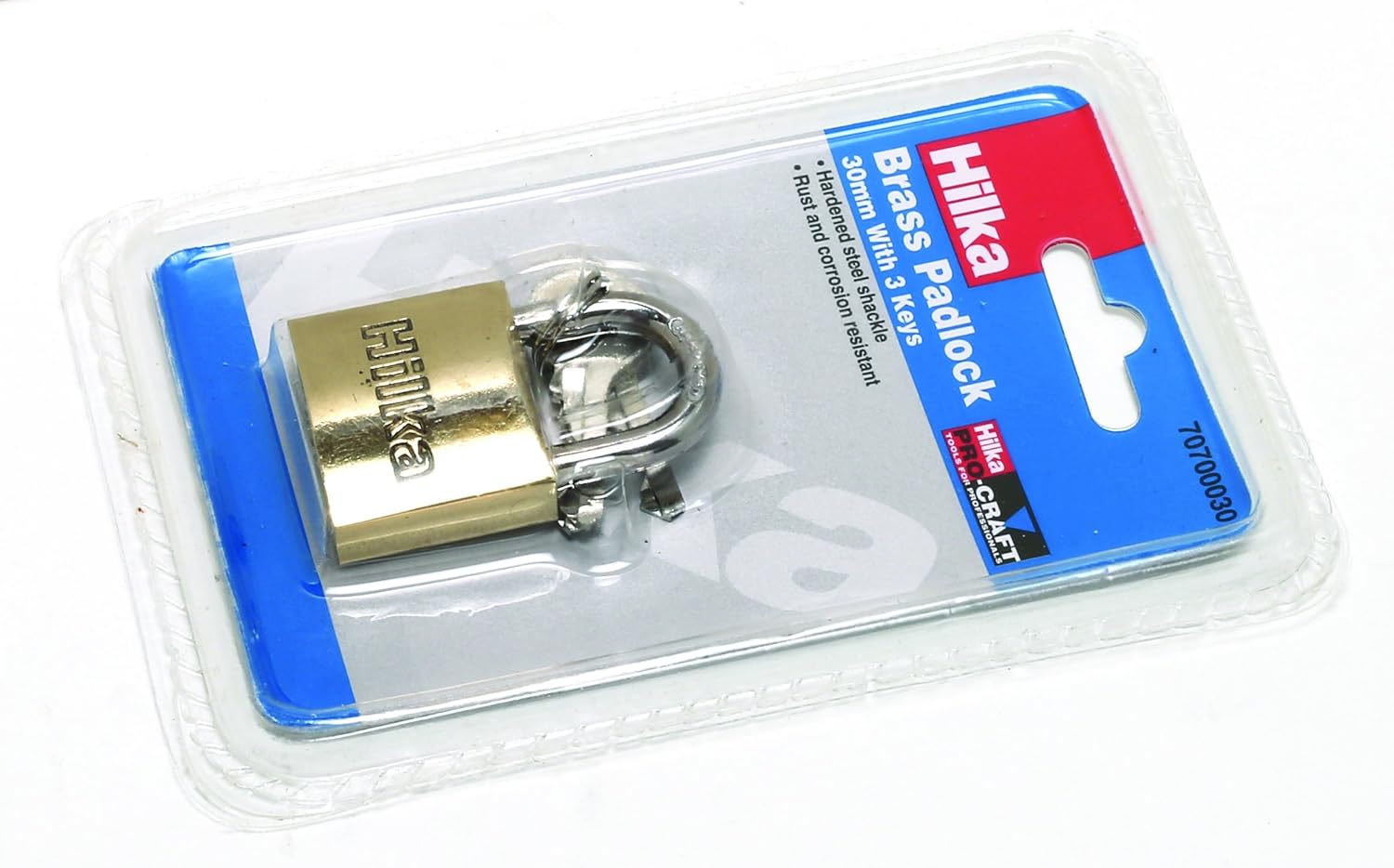 Hilka 70700030 Pro Craft Heavy Duty Brass Padlock, 30 mm, 0 : Amazon.co ...