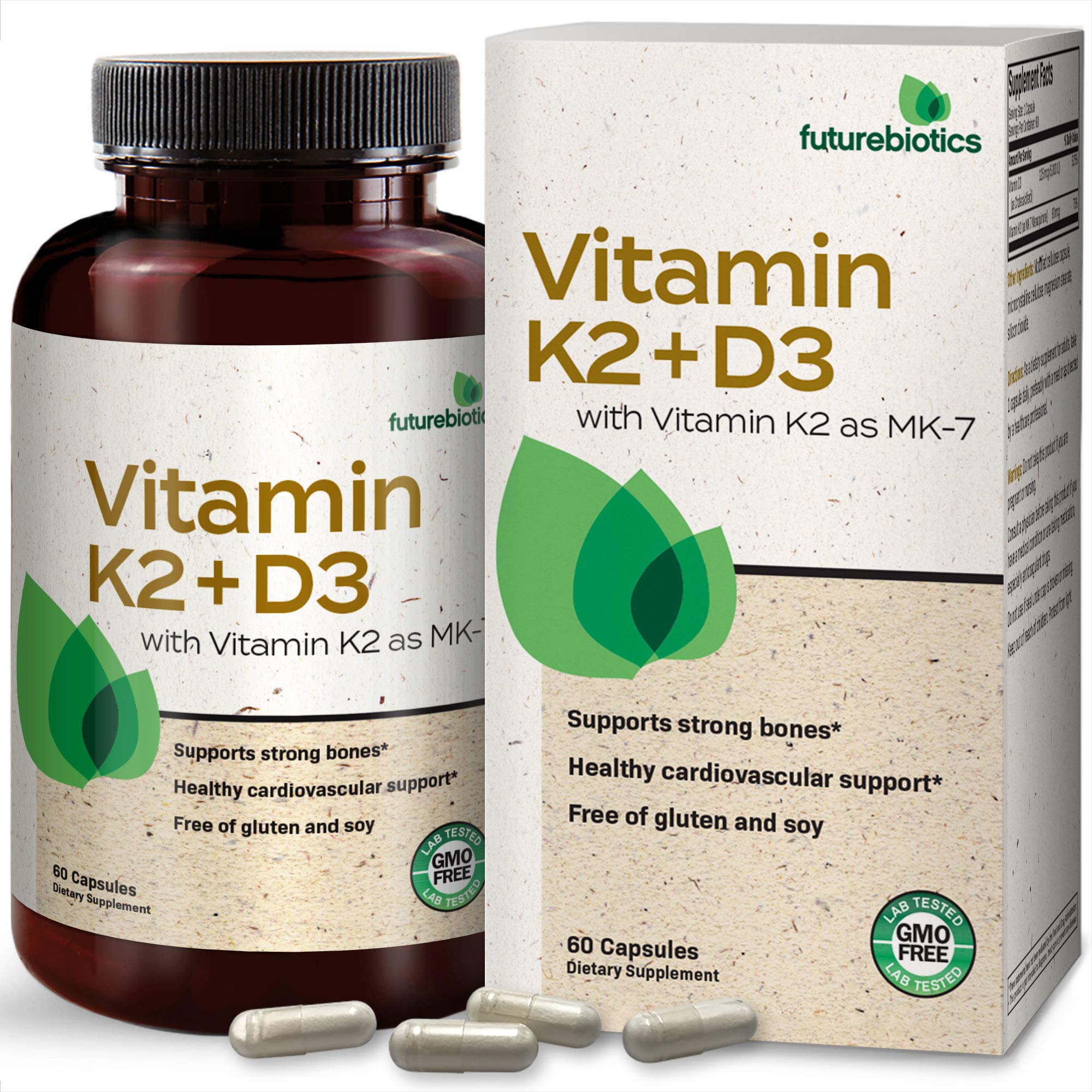 Futurebiotics Vitamin K2 (MK7) with D3 Supplement - Bo...B0813Y7241 ...