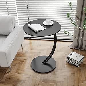 Amazon.com: Streamlined Metal Side Table in Black Monochromatic ...