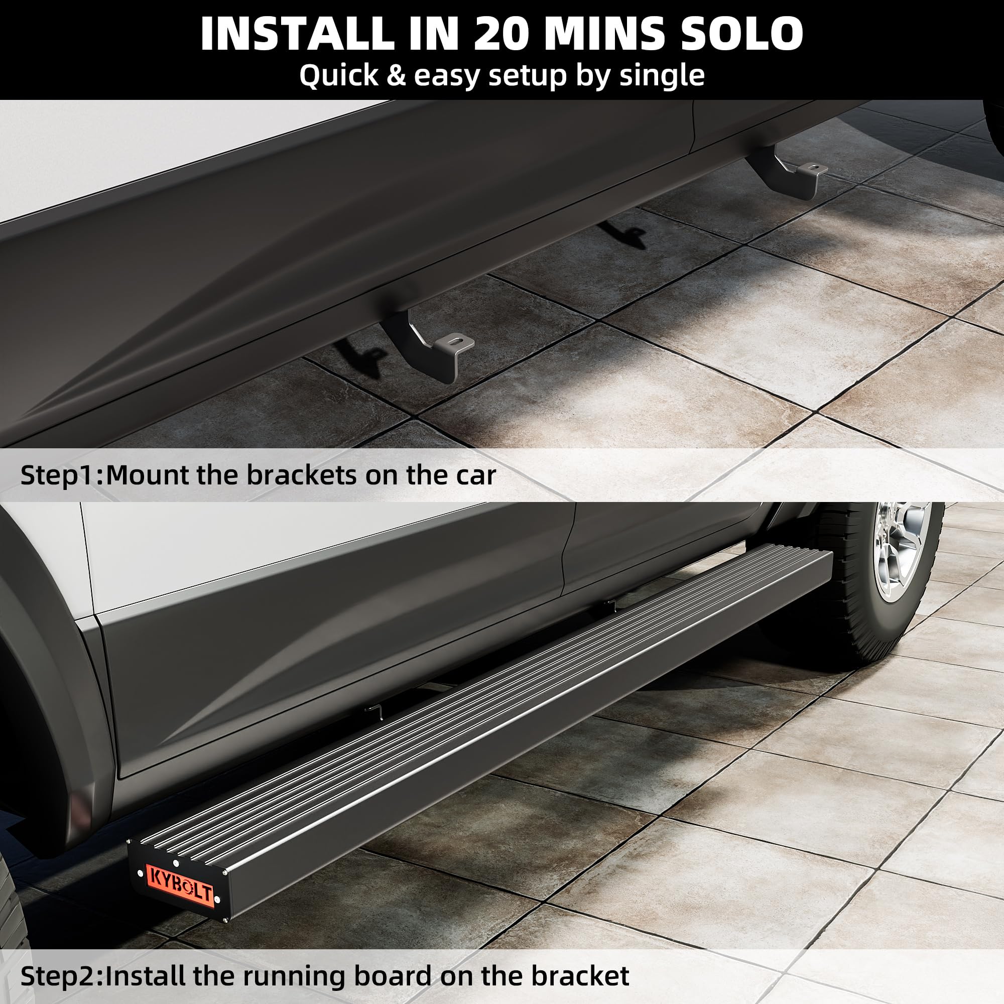 Snapklik.com : KYBOLT Running Boards 6.5 Inches