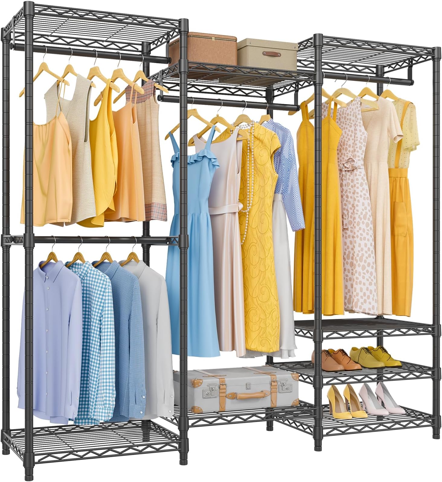 Amazon.com: Amazon Basics Expandable Metal Hanging Storage Organizer ...