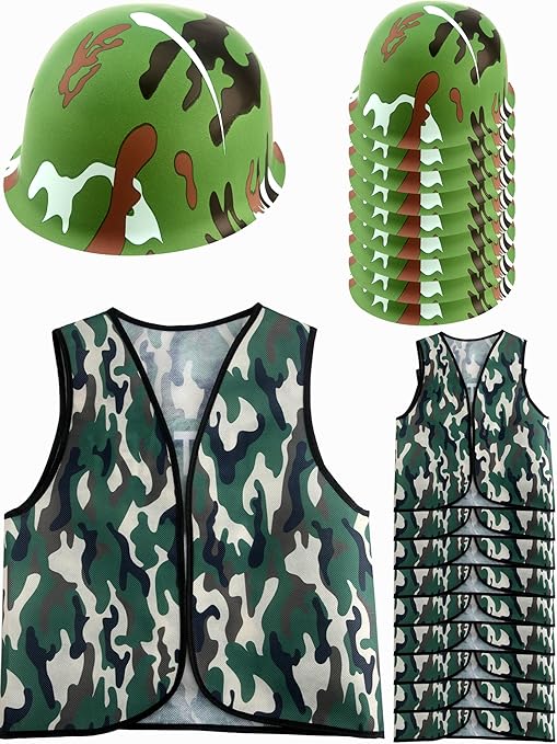 Amazon.com: Puteraya 20 Pcs Kids Army Soldier Costume Set Includes 10 ...