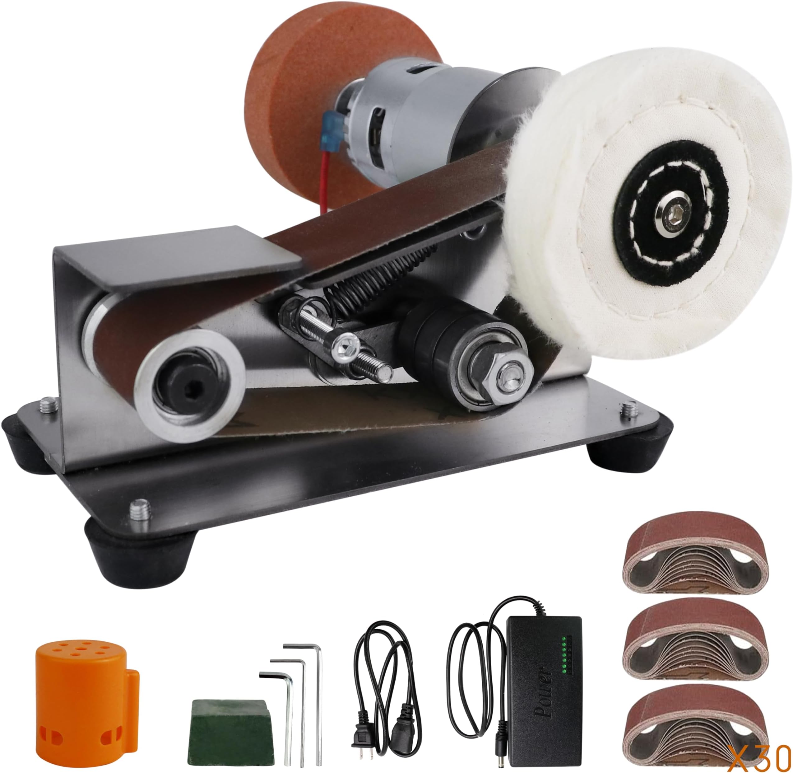 Mini Disc Sander 6000RPM Electric Mini Belt Sander 4 inch, Small ...