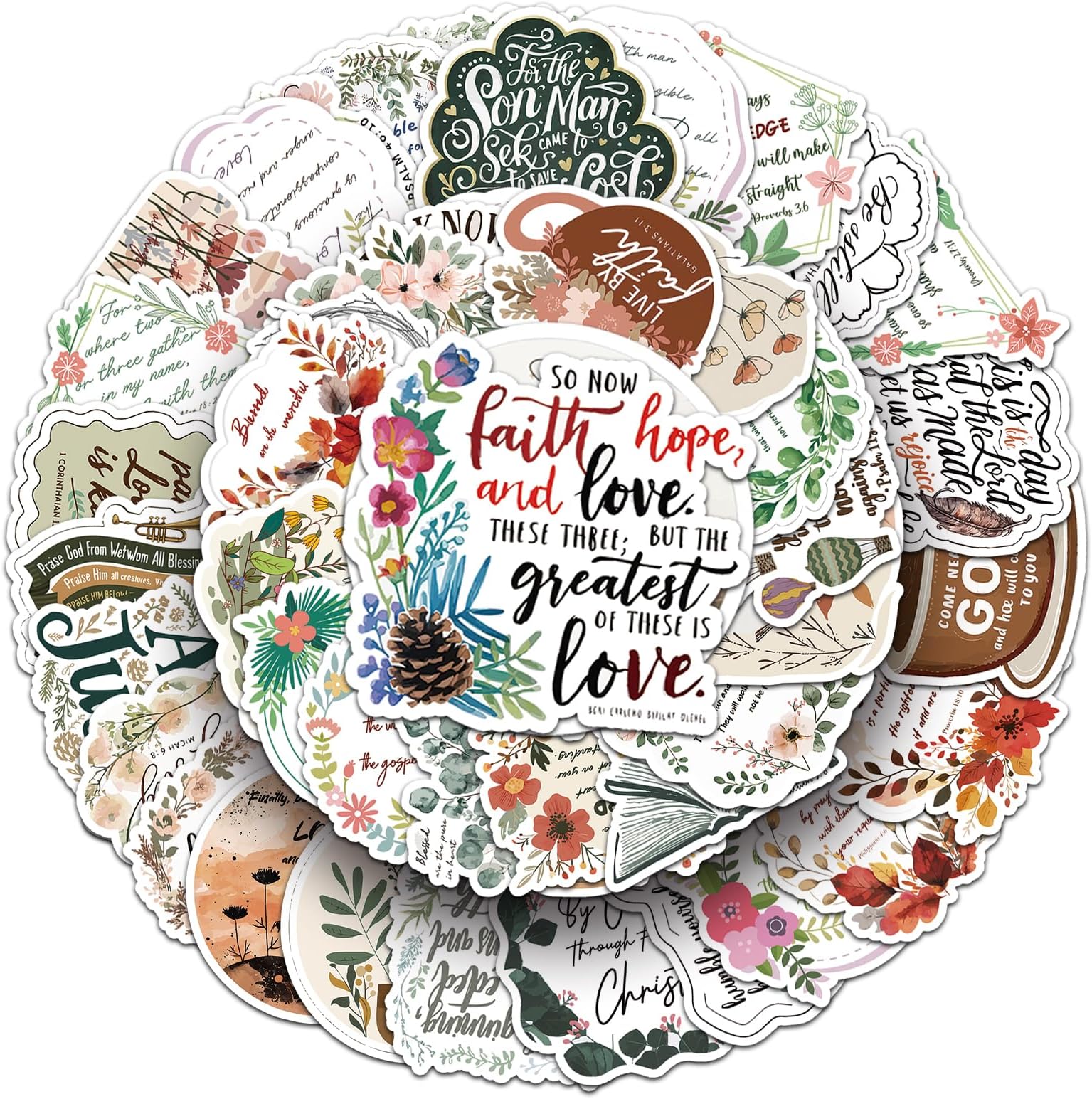 Amazon.com: Jesus Christian Stickers for Journaling, 300PCS Bible Verse ...