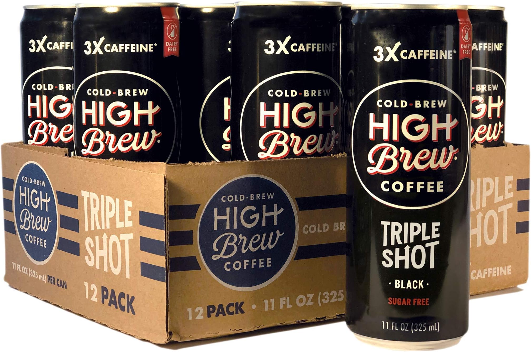 Amazon.com: High Brew Coffee, Cold Brew, Triple Shot Black, Sugar Free ...